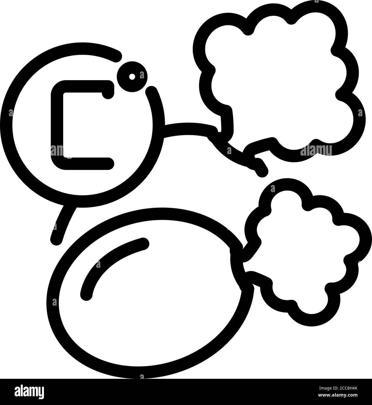 Food temperature icon, outline style Stock Vector Image & Art - Alamy