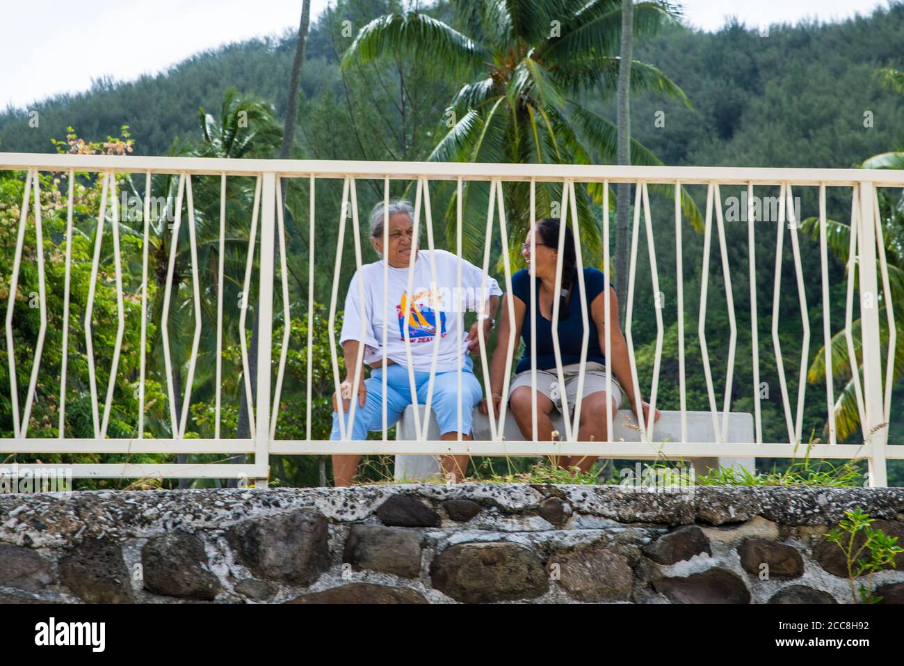 Moorea, French Polynesia: 09/03/2018: Beautiful landscape of the green ...