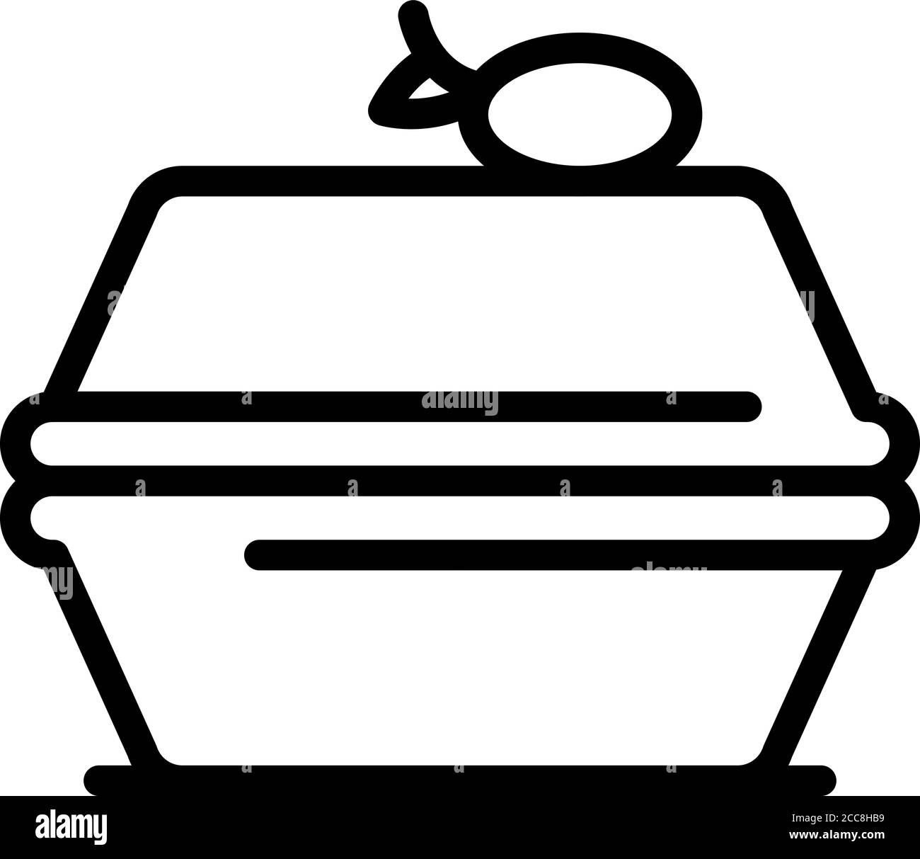 Plastic food container icon, outline style Stock Vector Image & Art - Alamy