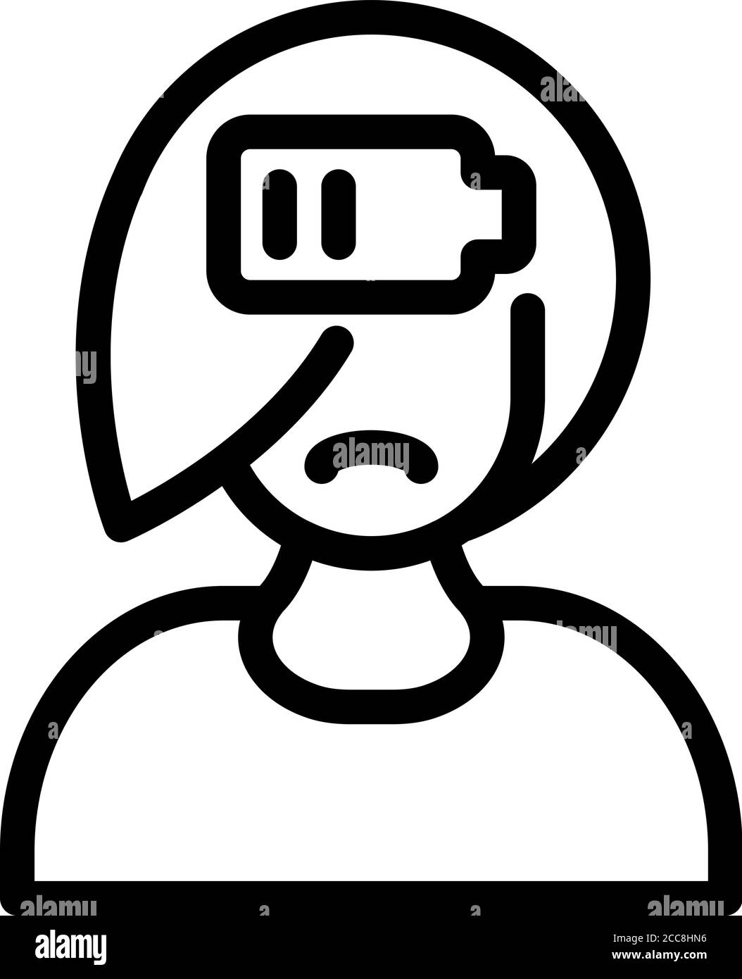 Tired teen icon, outline style Stock Vector Image & Art - Alamy