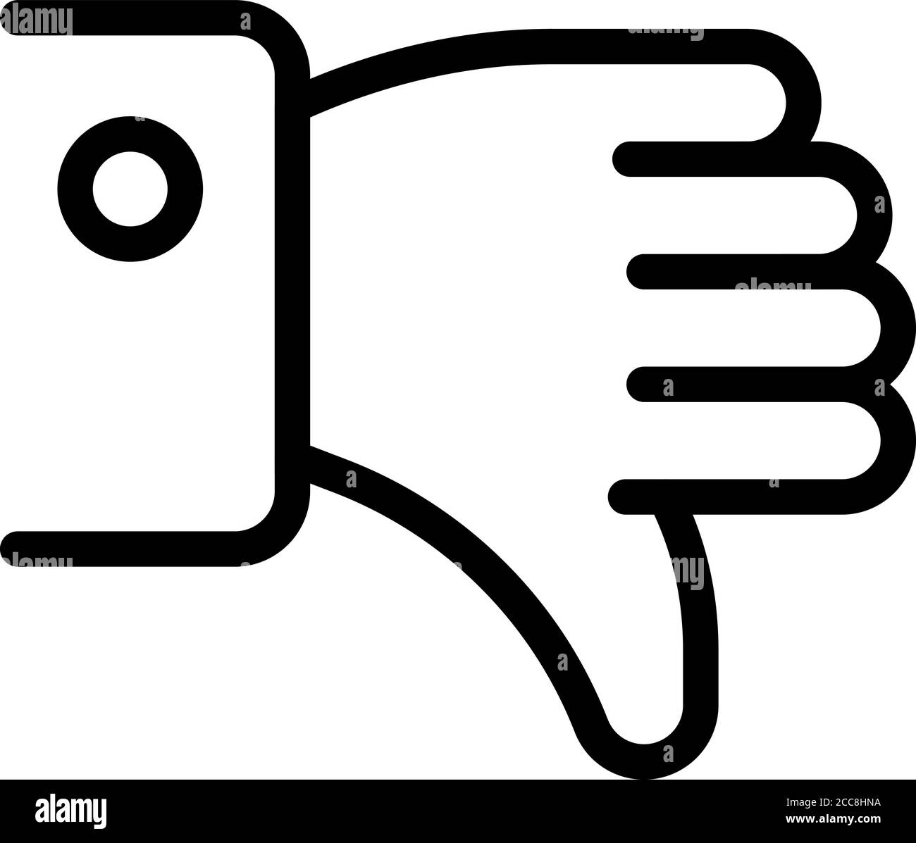 Hand dislike icon, outline style Stock Vector Image & Art - Alamy