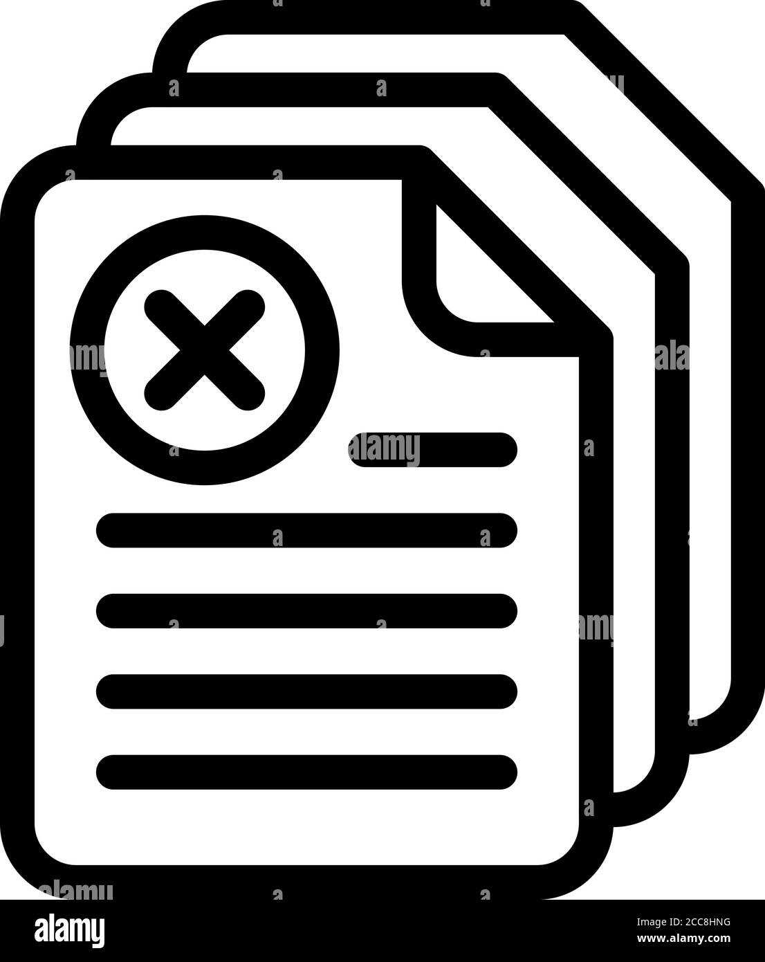 Cancel docs icon, outline style Stock Vector Image & Art - Alamy
