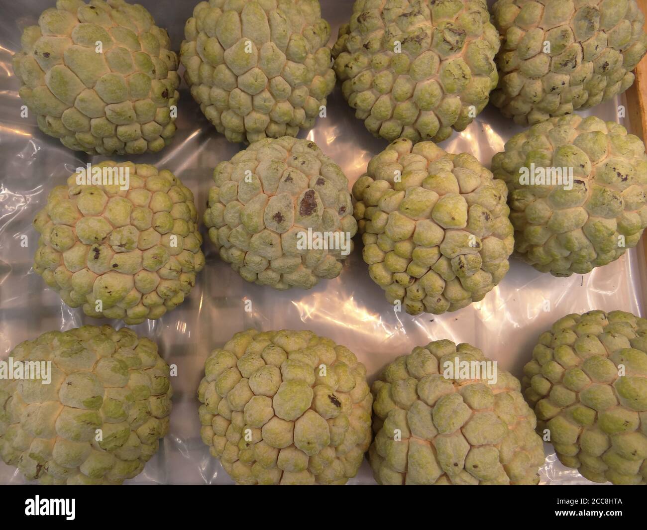 Top view of sugar apple fruit at the market Stock Photo - Alamy