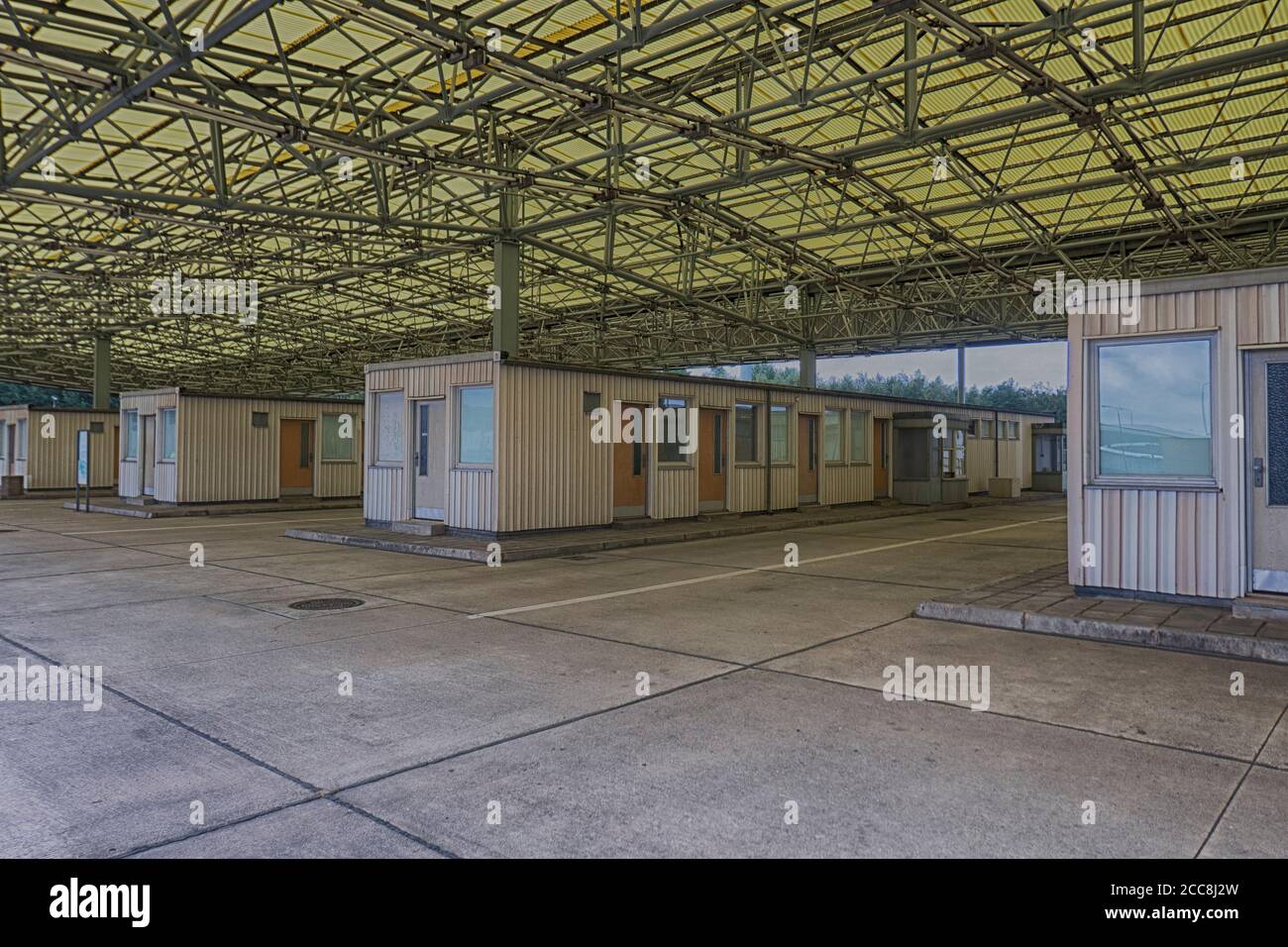 Marienborn, memorial to german division. Old border crossing turned ...