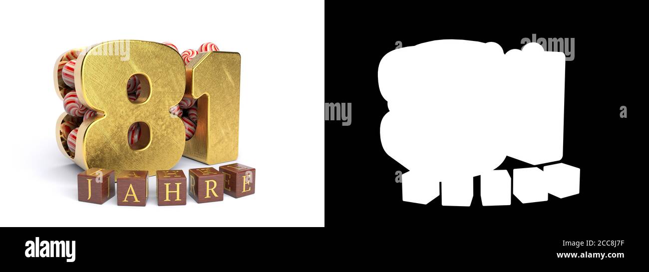 Happy birthday number 81 greeting hi-res stock photography and images ...