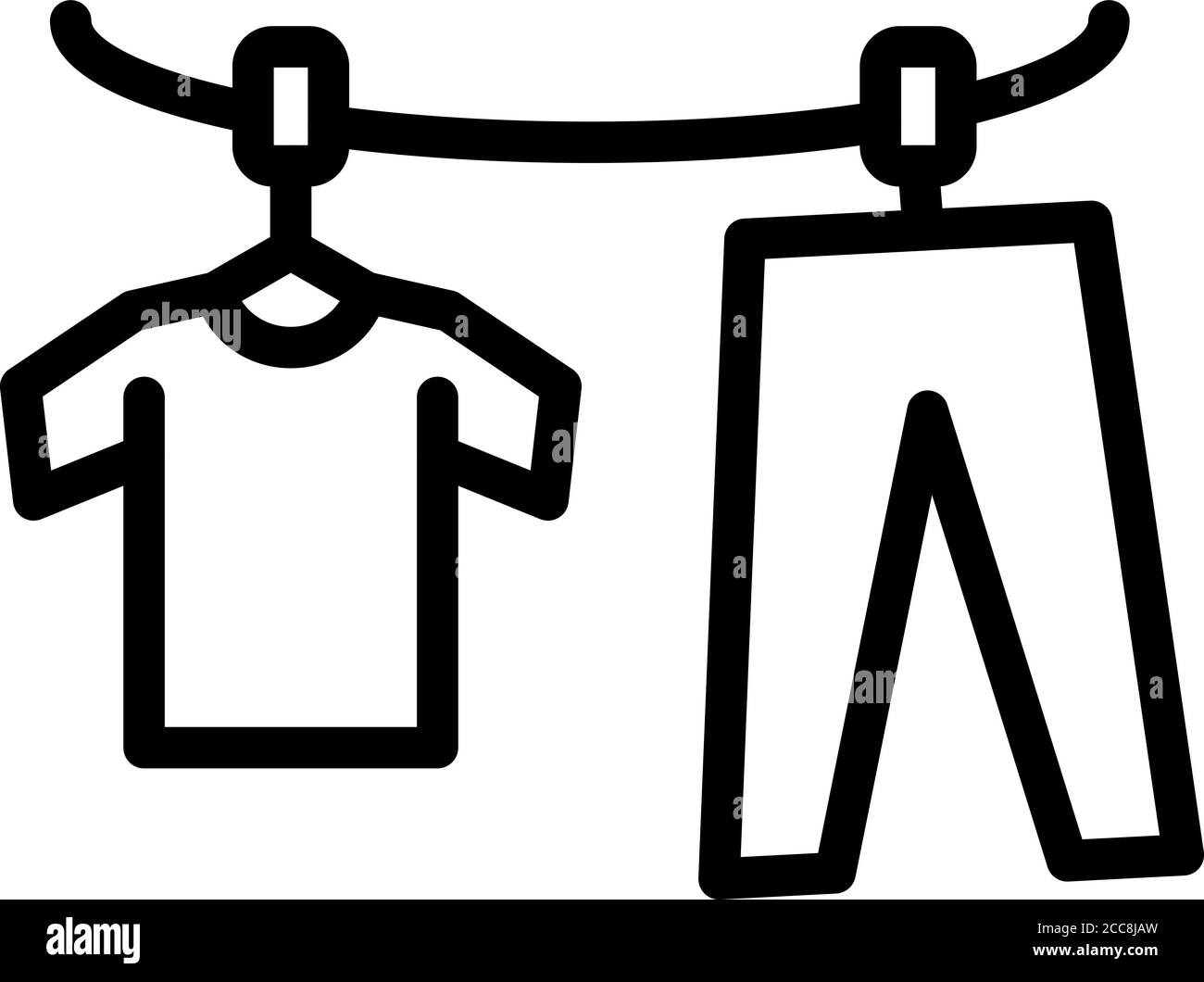 Hanging clothes icon, outline style Stock Vector Image & Art - Alamy