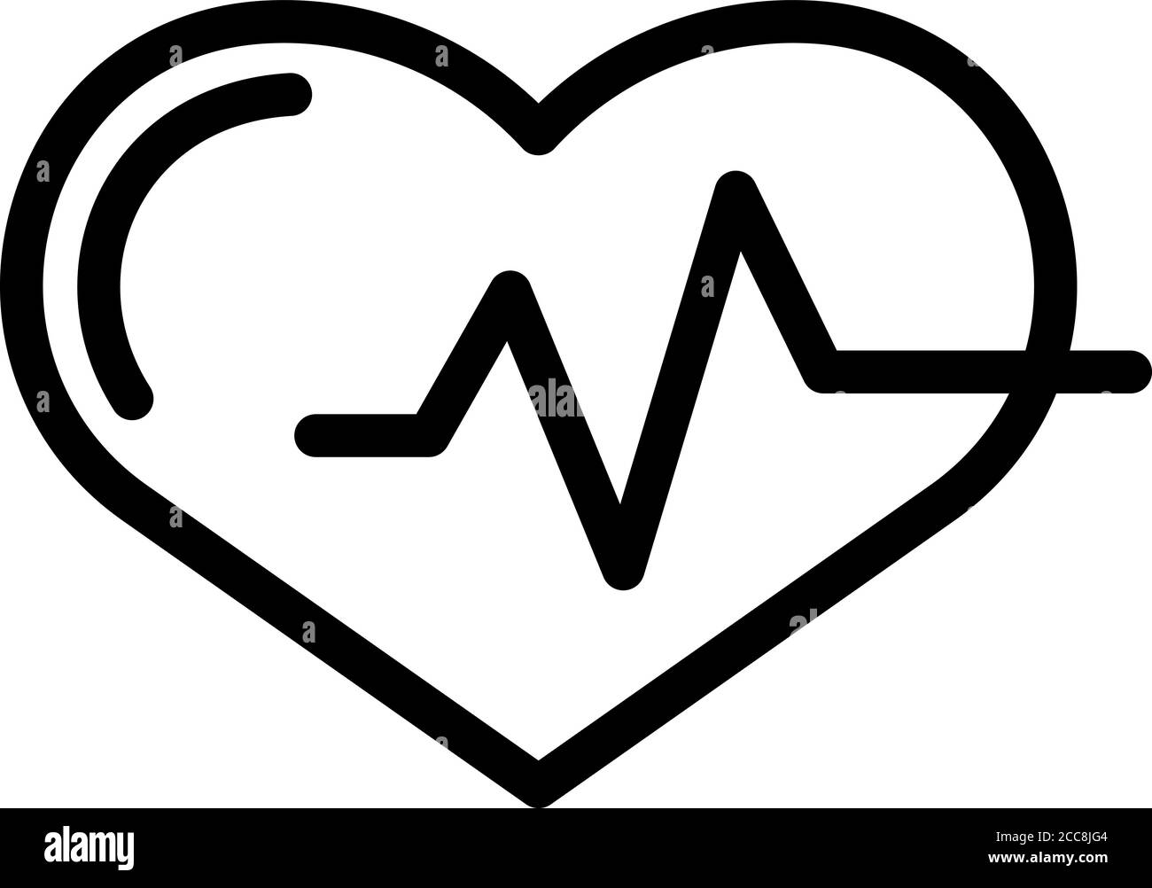 Heart pulse icon, outline style Stock Vector Image & Art - Alamy