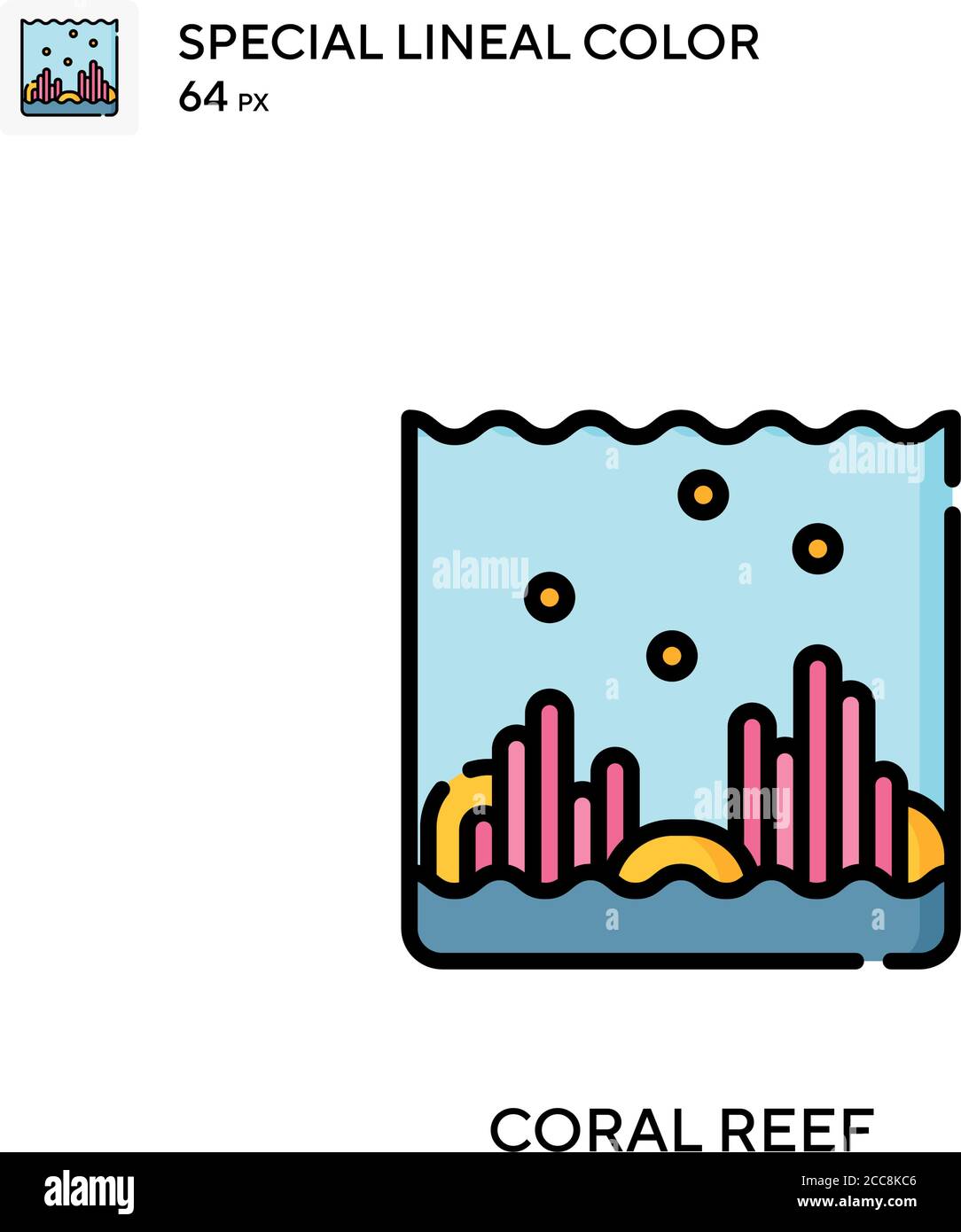 Coral reef Special lineal color vector icon. Illustration symbol design ...