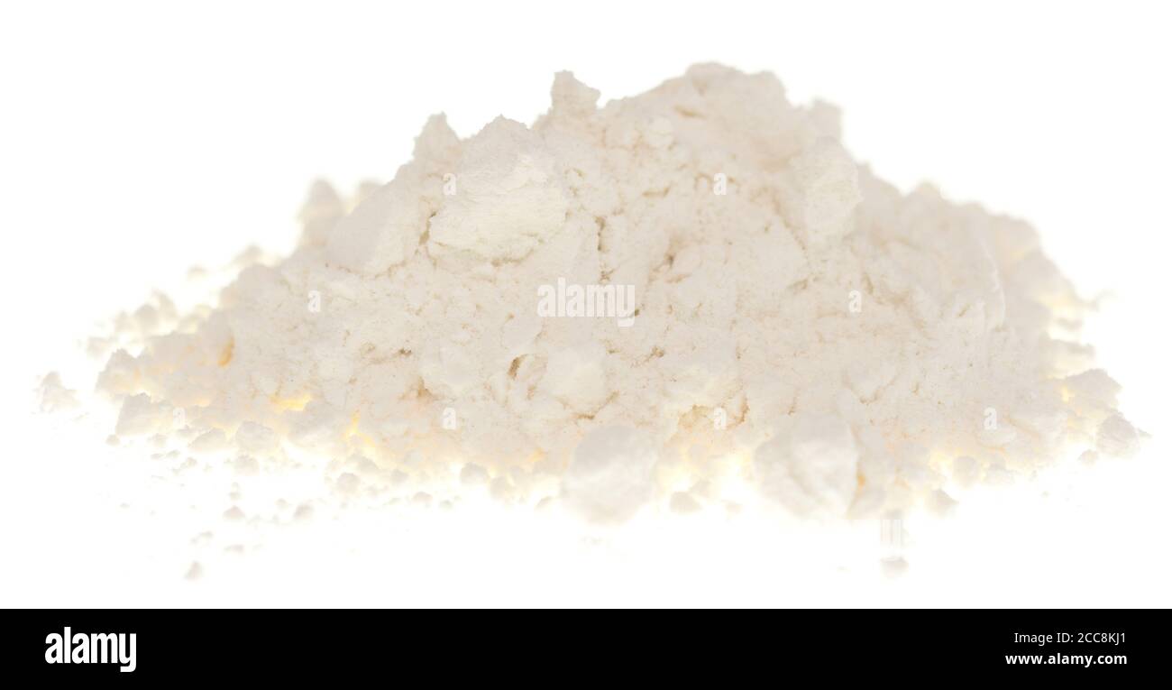 Flour isolated on white background Stock Photo - Alamy