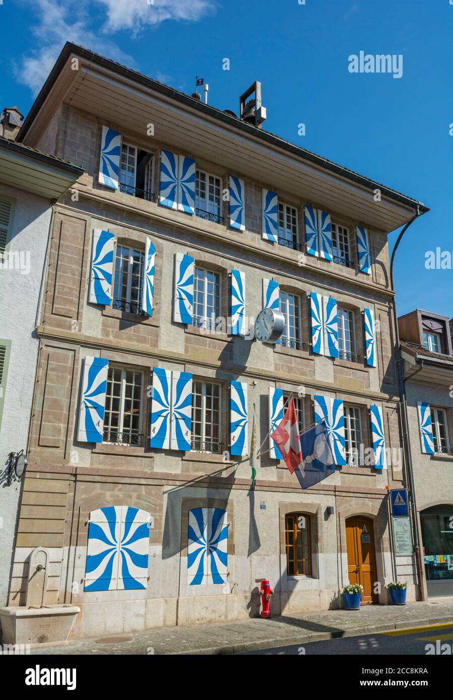 Switzerland, Vaud Canton, Coppet, Town Hall (Hotel de Ville Stock Photo ...