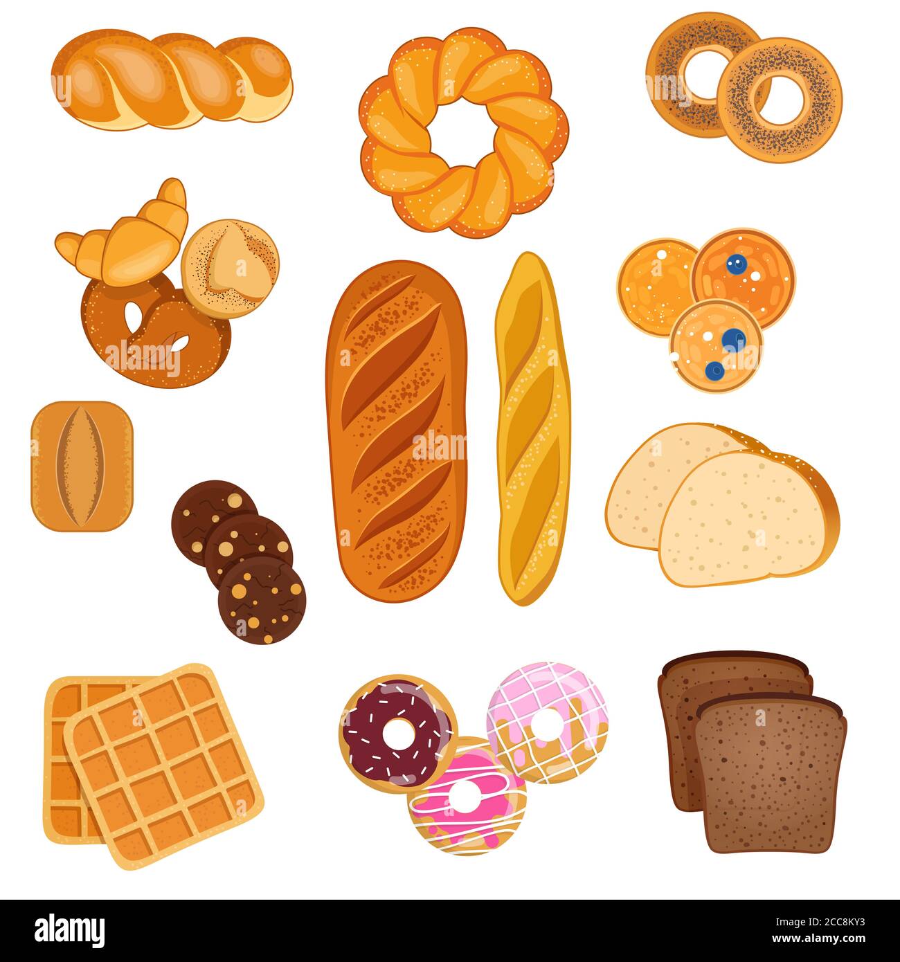 Various tasty food on Stock Vector Images - Alamy