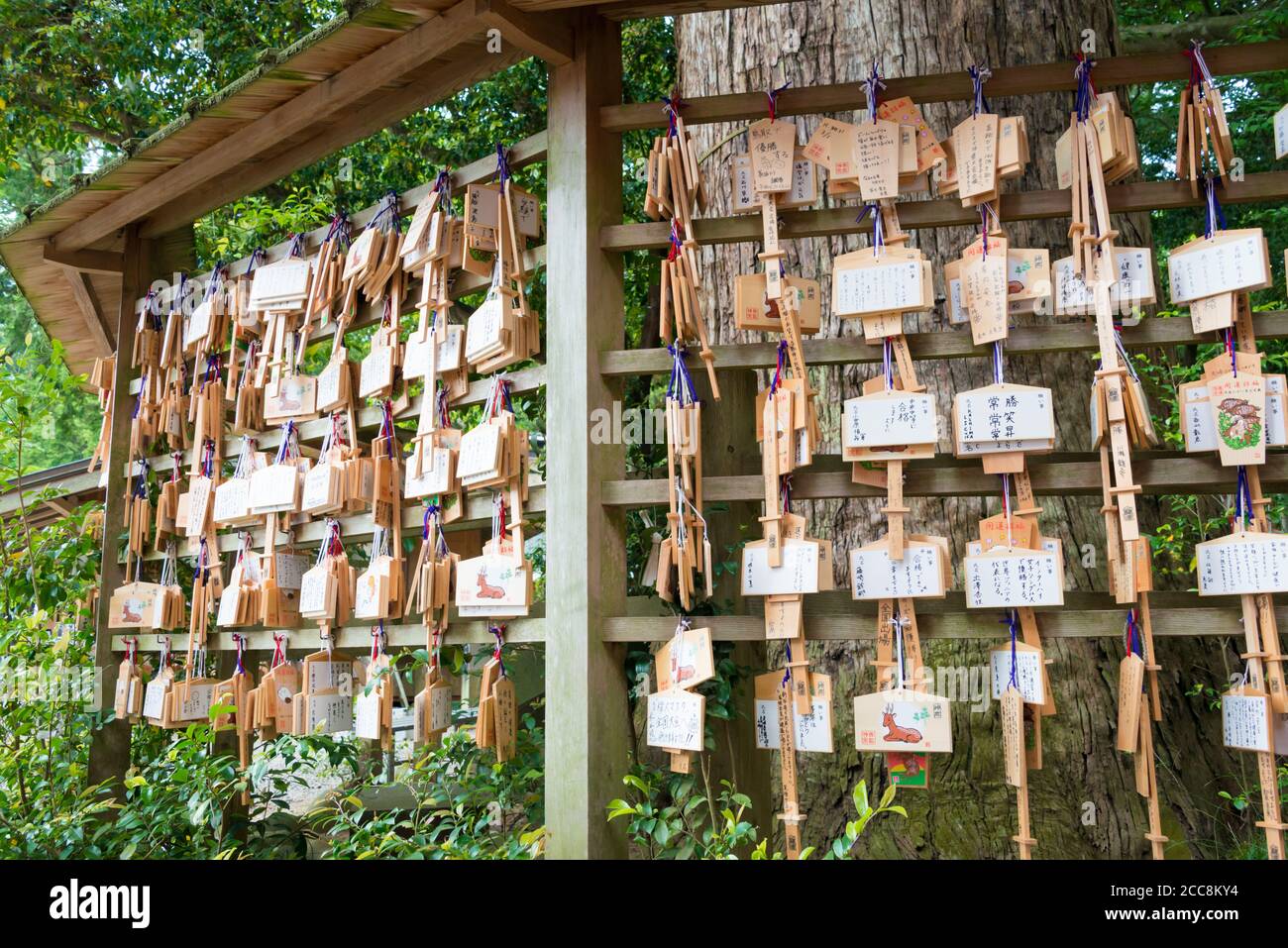 Kashima, Japan - Traditional wooden prayer tablet (Ema) at Kashima ...