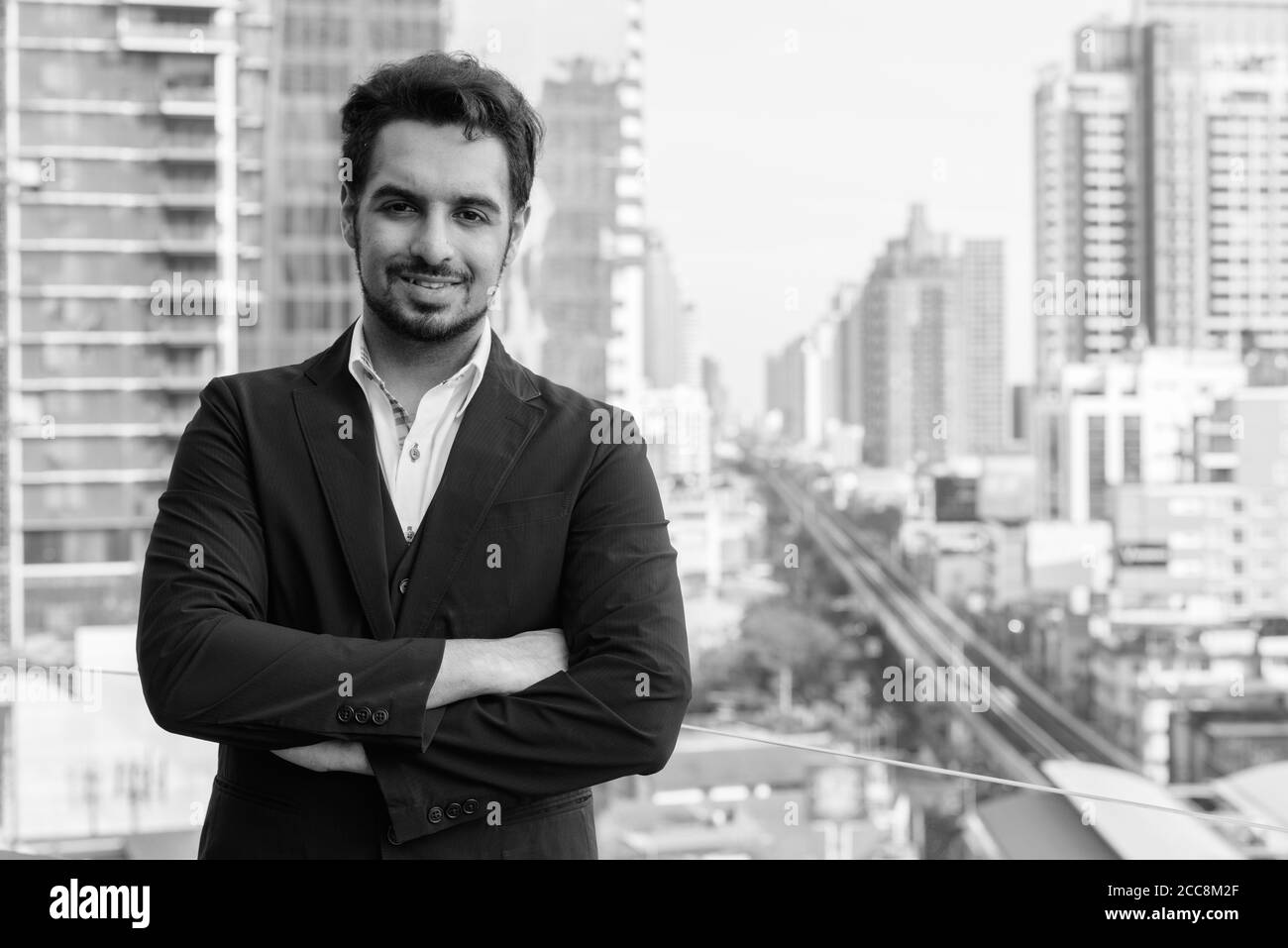 Indian rooftop view Black and White Stock Photos & Images - Alamy