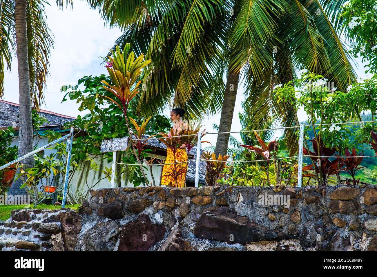 Moorea, French Polynesia: 09/03/2018: Beautiful landscape of the green ...