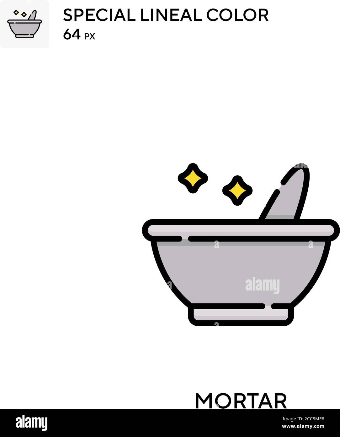 Mortar Special lineal color vector icon. Illustration symbol design ...