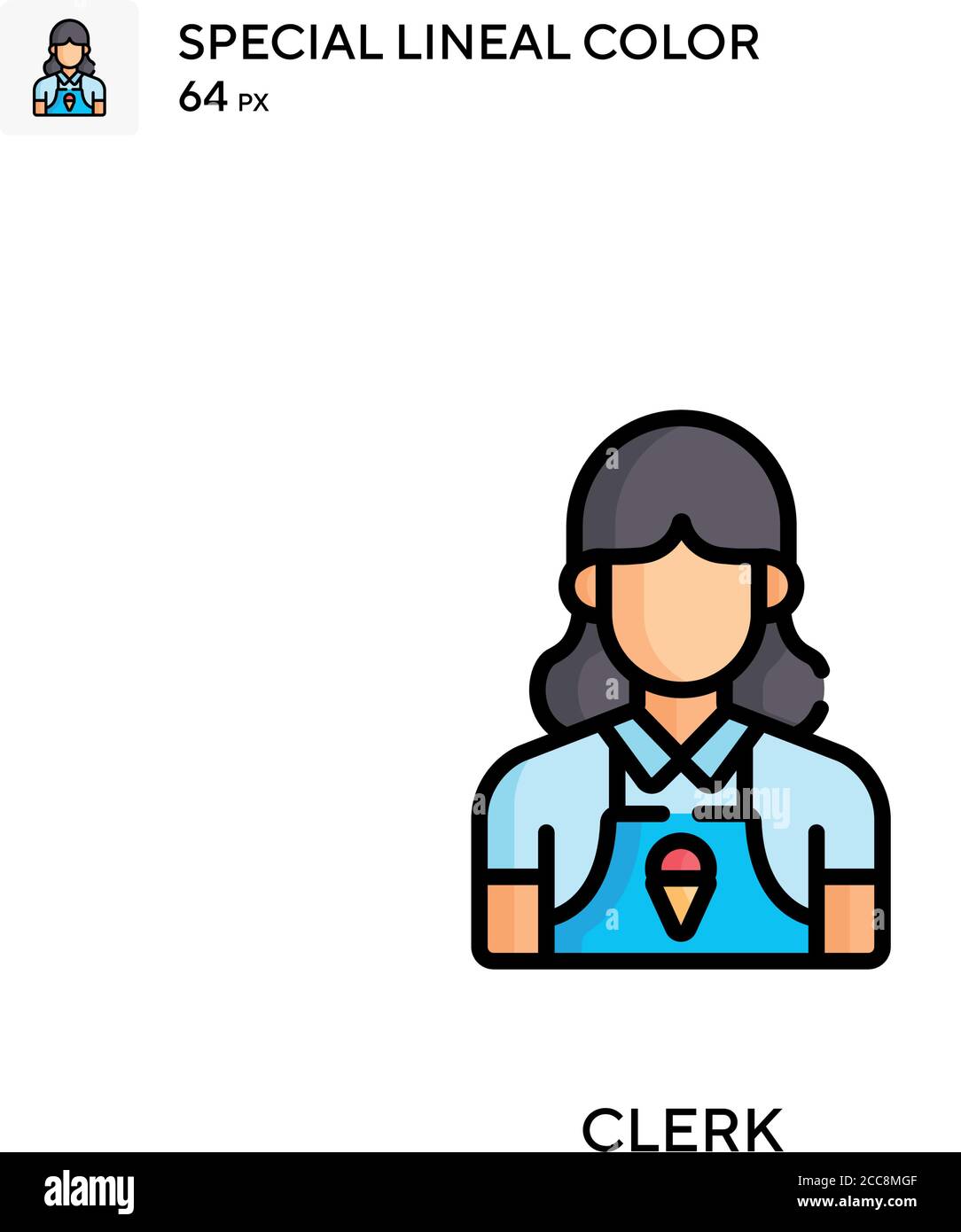 Clerk Special lineal color vector icon. Illustration symbol design ...