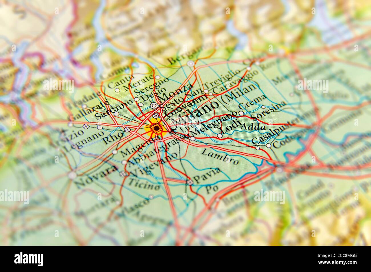 Milano map hi-res stock photography and images - Alamy