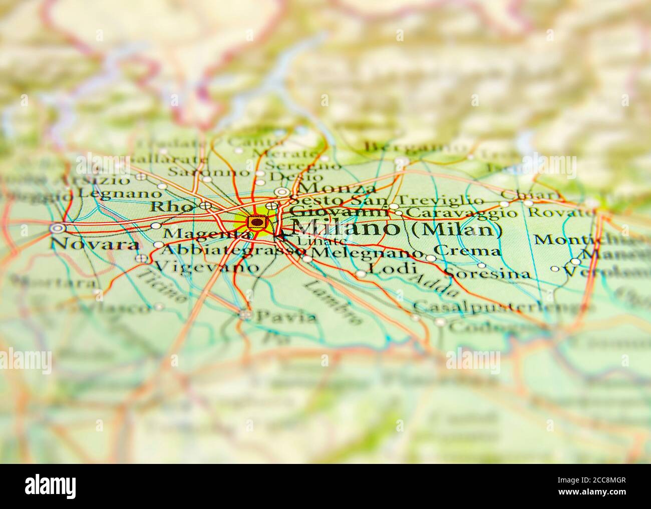 Milan map milano italy hi-res stock photography and images - Alamy