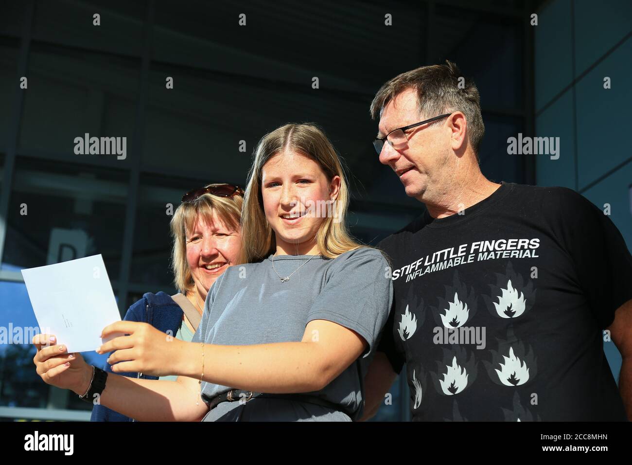 Student opening GCSE exam results, 2020 Stock Photo - Alamy