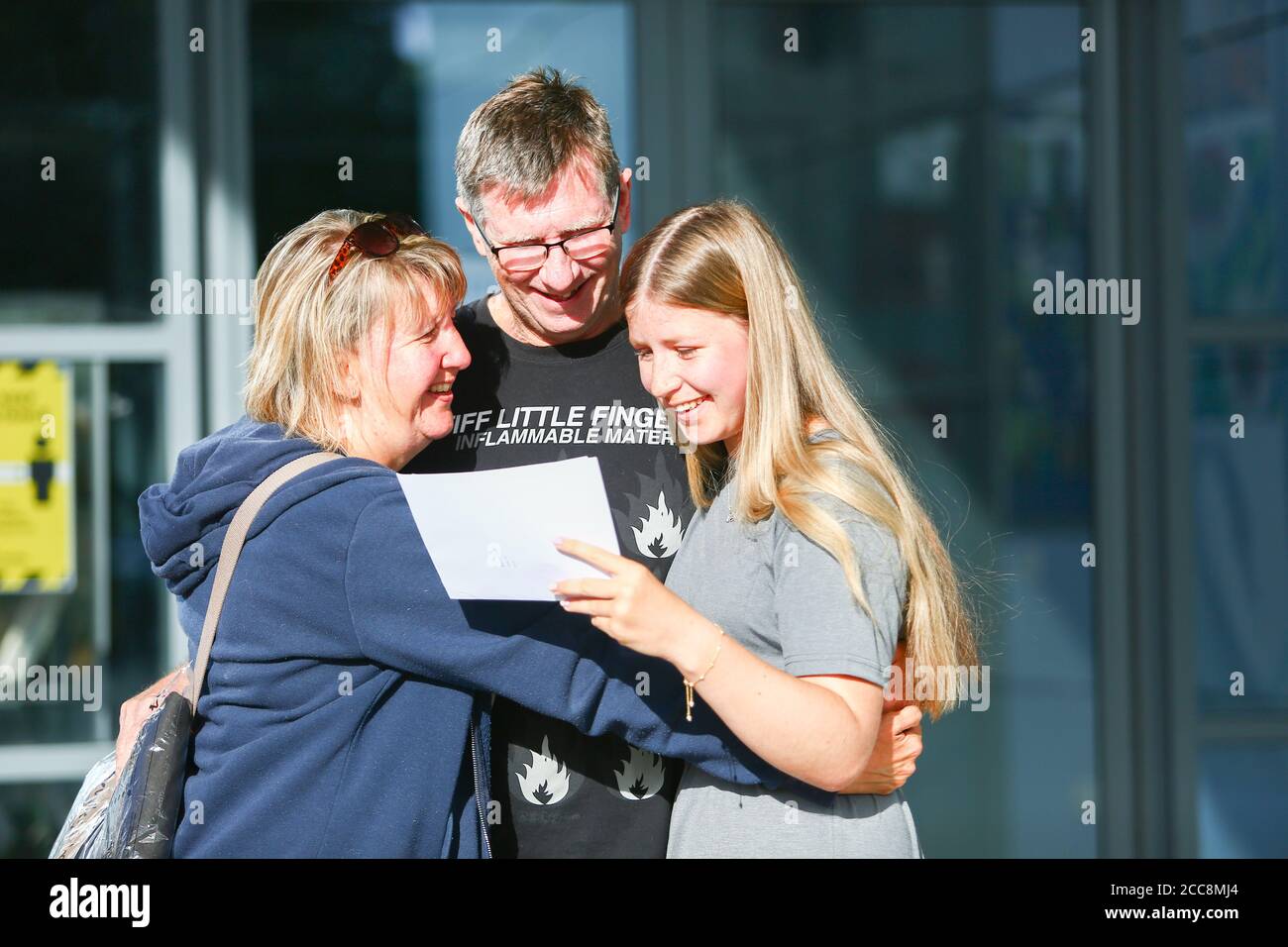 Student opening GCSE exam results, 2020 Stock Photo - Alamy