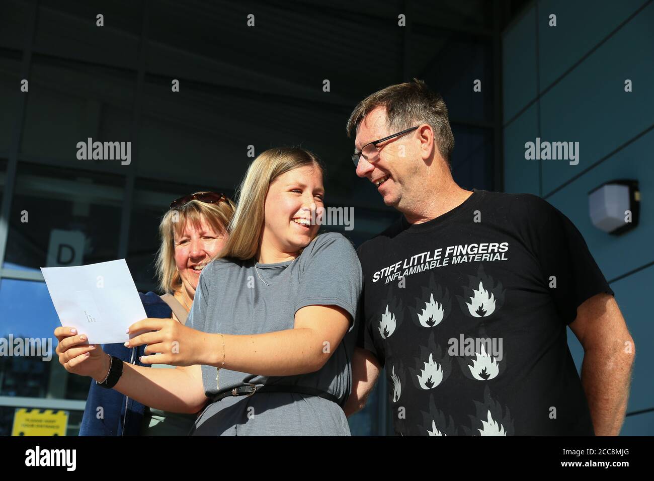 Student opening GCSE exam results, 2020 Stock Photo - Alamy