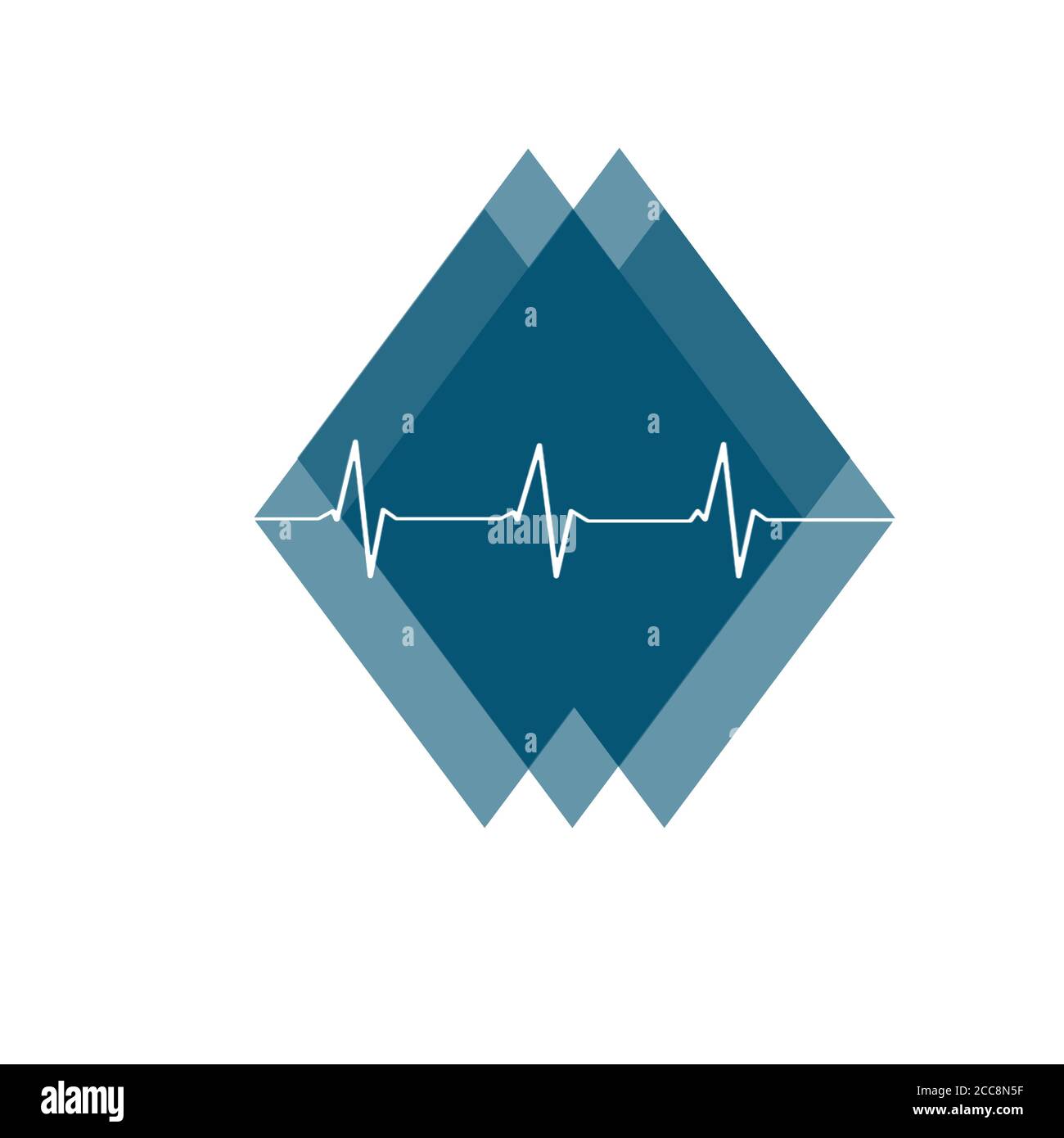 Cardiology illustration vector logo design health care medical logo ...