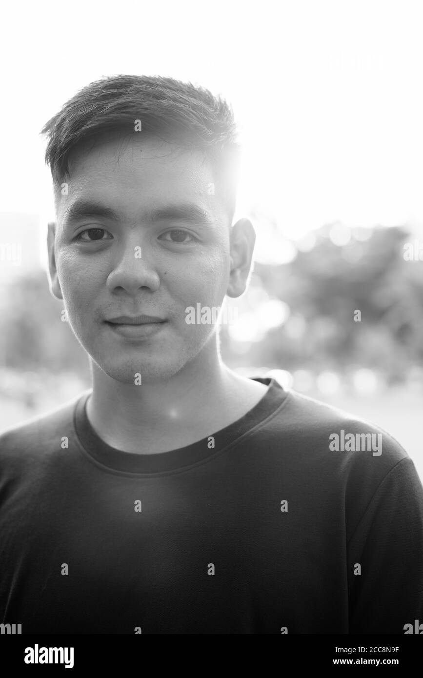 Asian male face Black and White Stock Photos & Images - Alamy