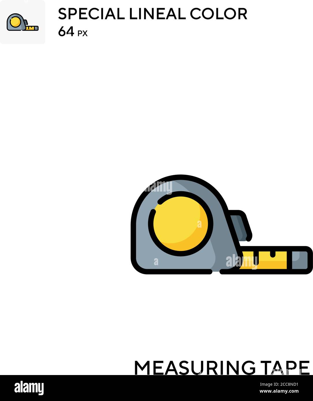 Measuring tape Special lineal color vector icon. Illustration symbol ...