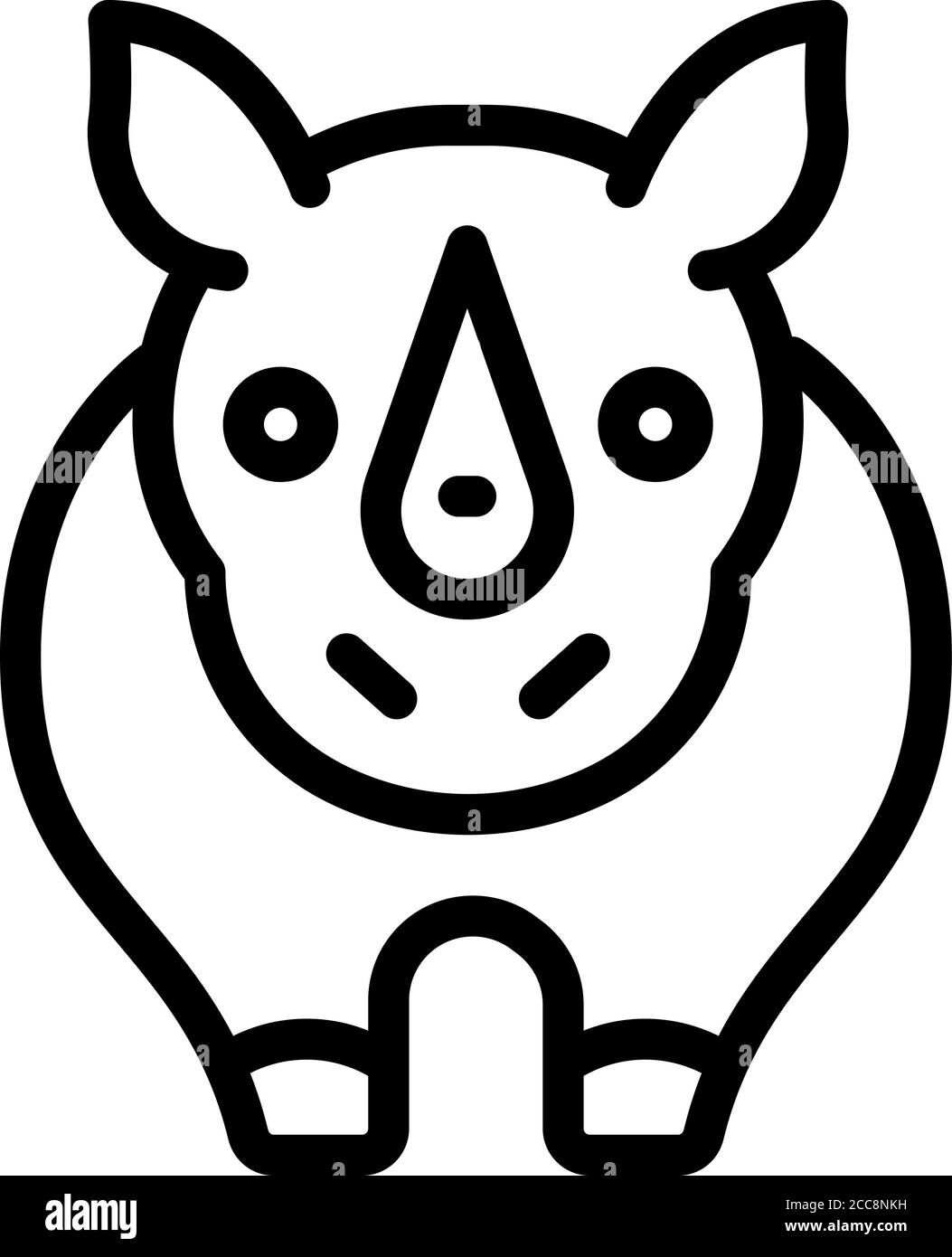 Rhino icon, outline style Stock Vector Image & Art - Alamy