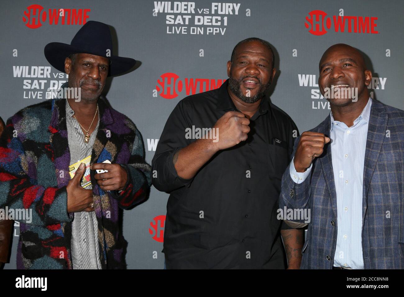 LOS ANGELES - DEC 1: Michael Spinks, Riddick Bowe, Evander Holyfield at ...