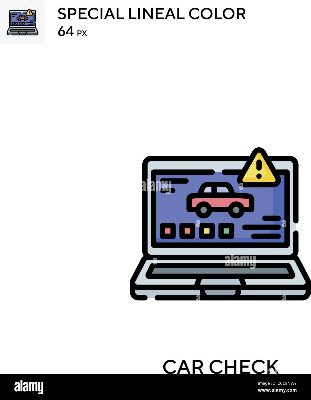 Car check Special lineal color vector icon. Illustration symbol design ...