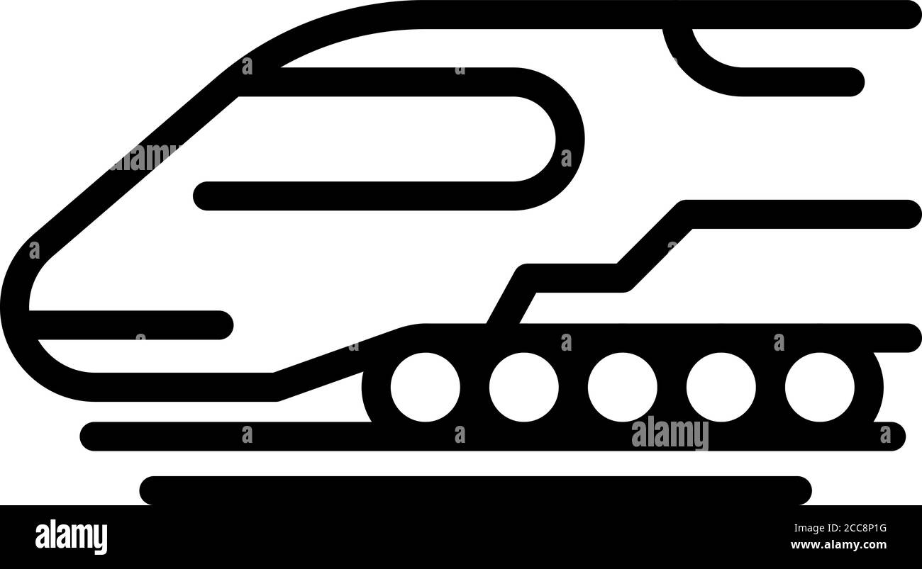 Fast train icon, outline style Stock Vector Image & Art - Alamy