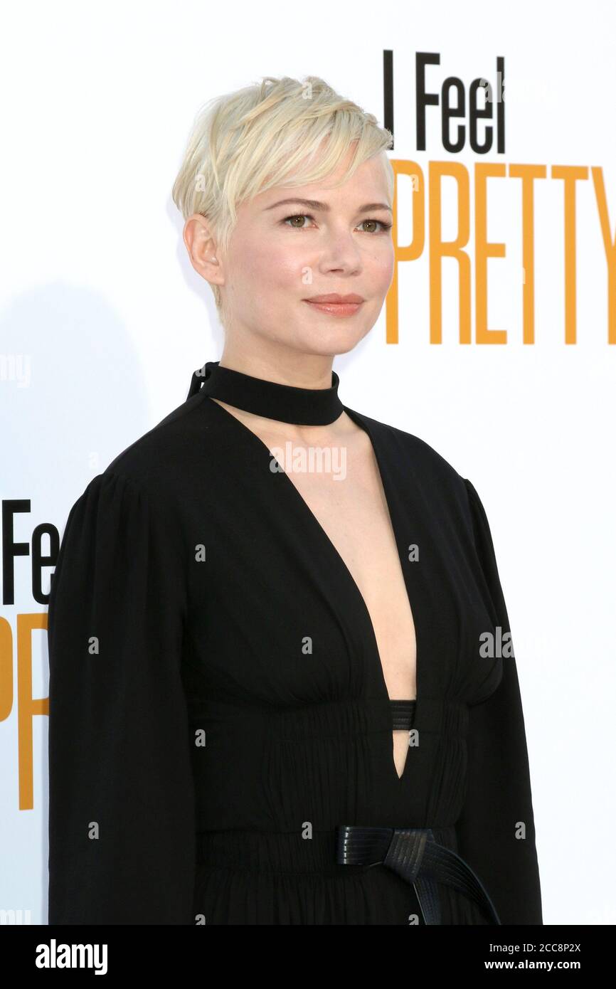 LOS ANGELES - APR 17: Michelle Williams at the I Feel Pretty World Premiere at Village Theater ...