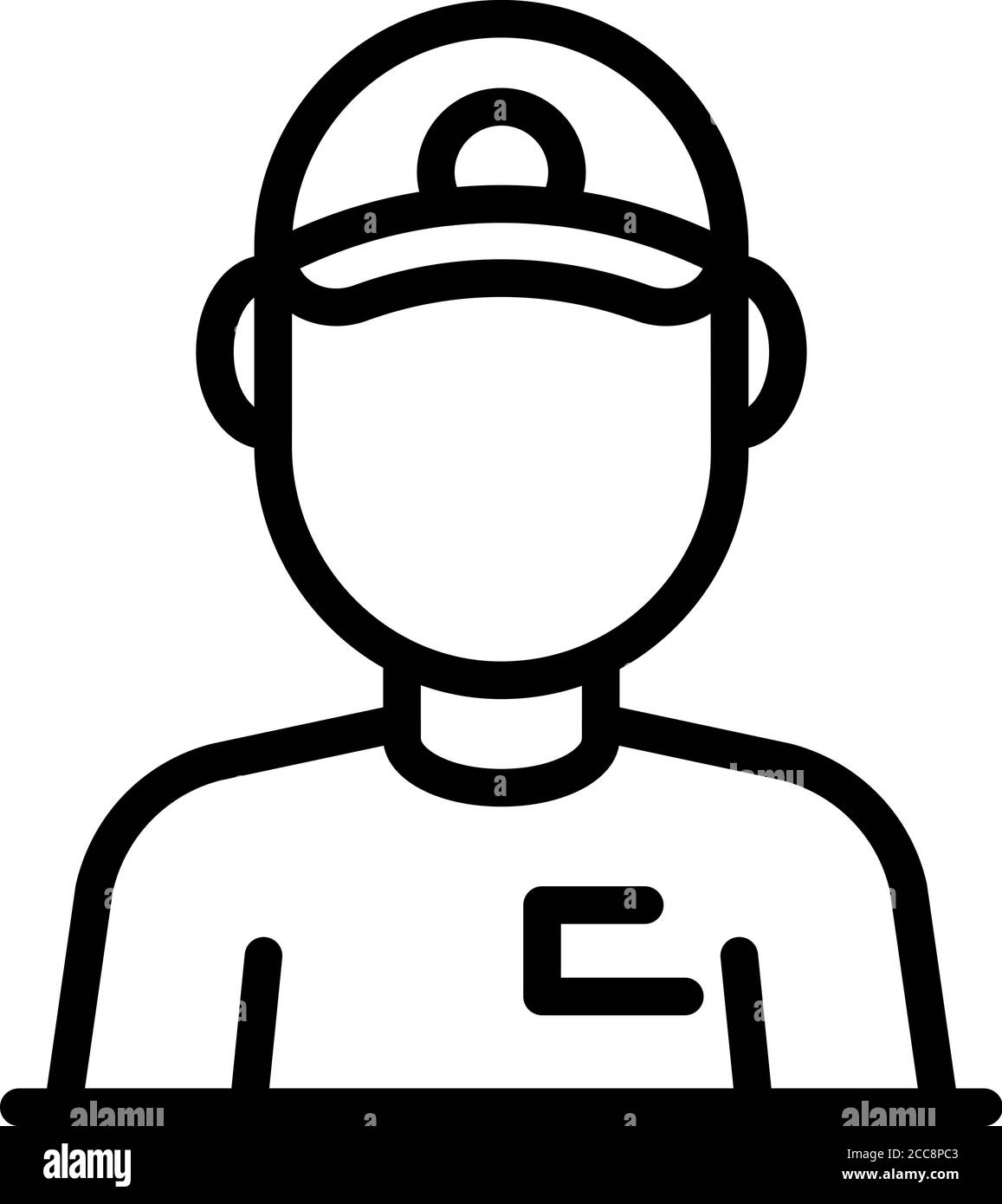 Train worker icon, outline style Stock Vector Image & Art - Alamy