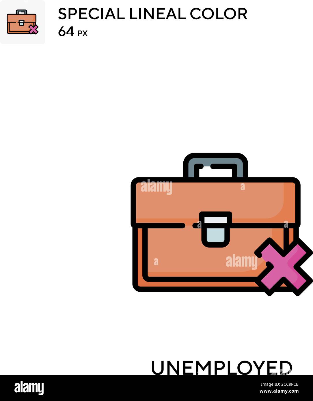 Unemployed Special lineal color vector icon. Illustration symbol design ...
