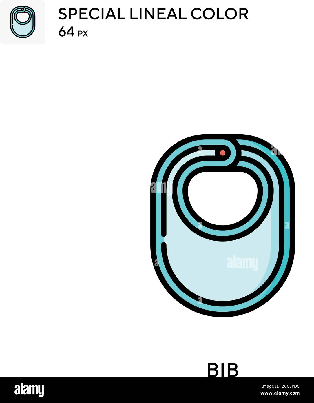 Bib Special lineal color vector icon. Illustration symbol design template for web mobile UI ...