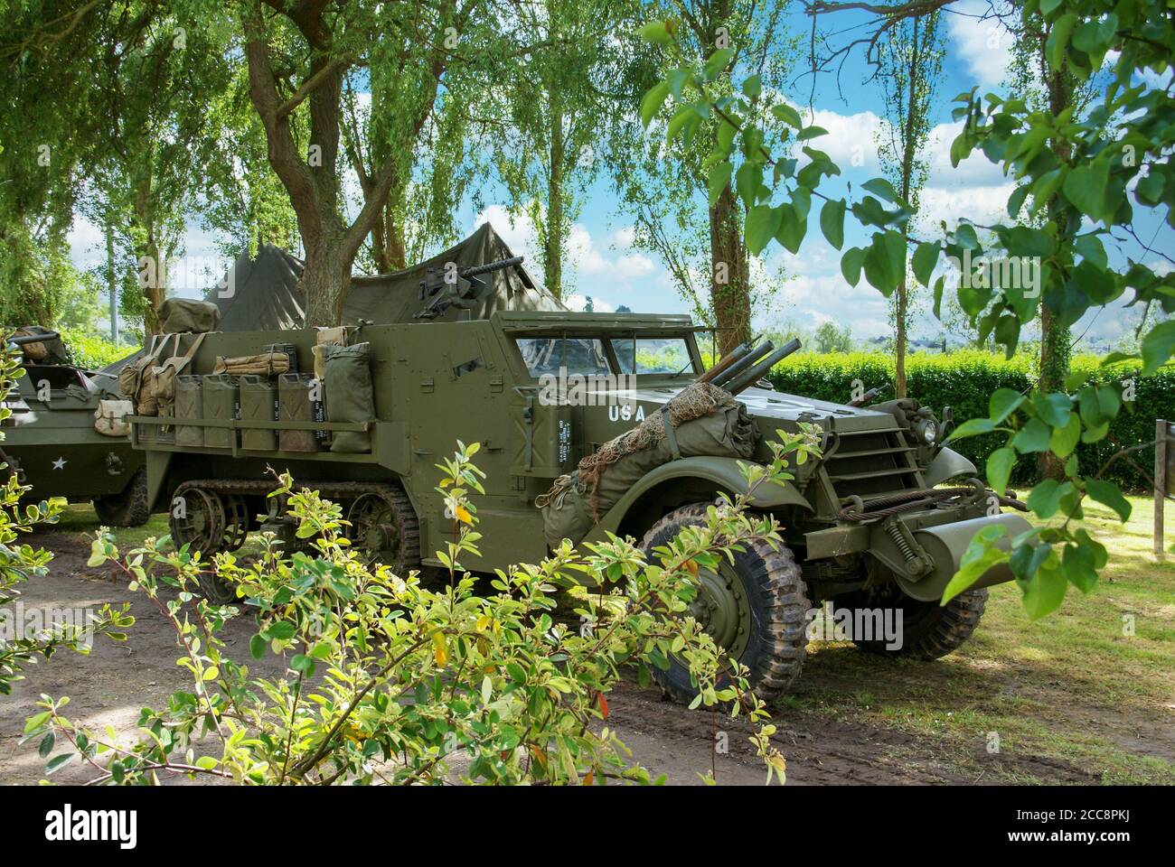 a world war ii armored half track Stock Photo - Alamy