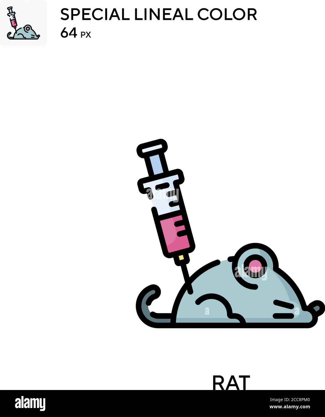 Rat Special lineal color vector icon. Illustration symbol design ...