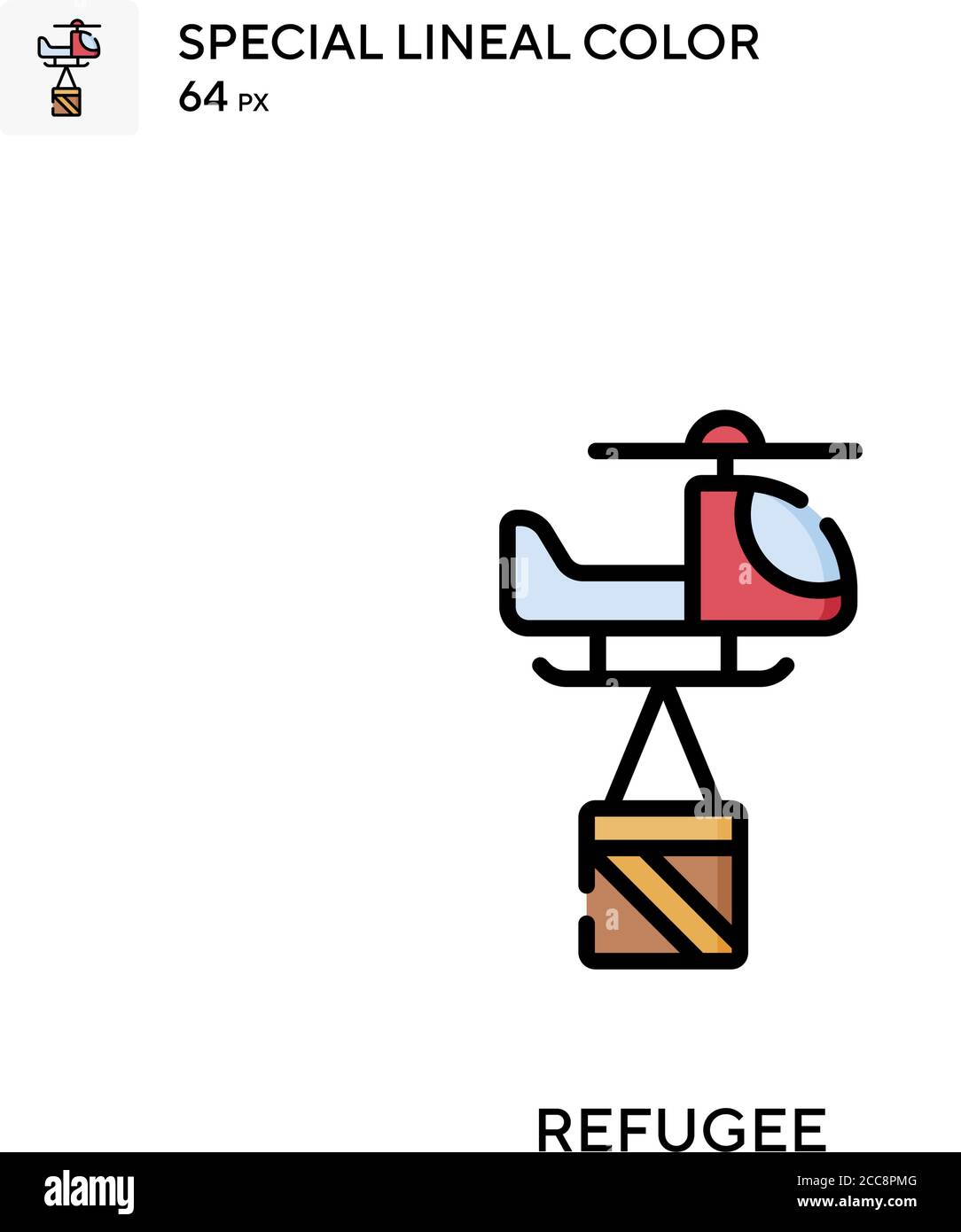 Refugee Special lineal color vector icon. Illustration symbol design ...