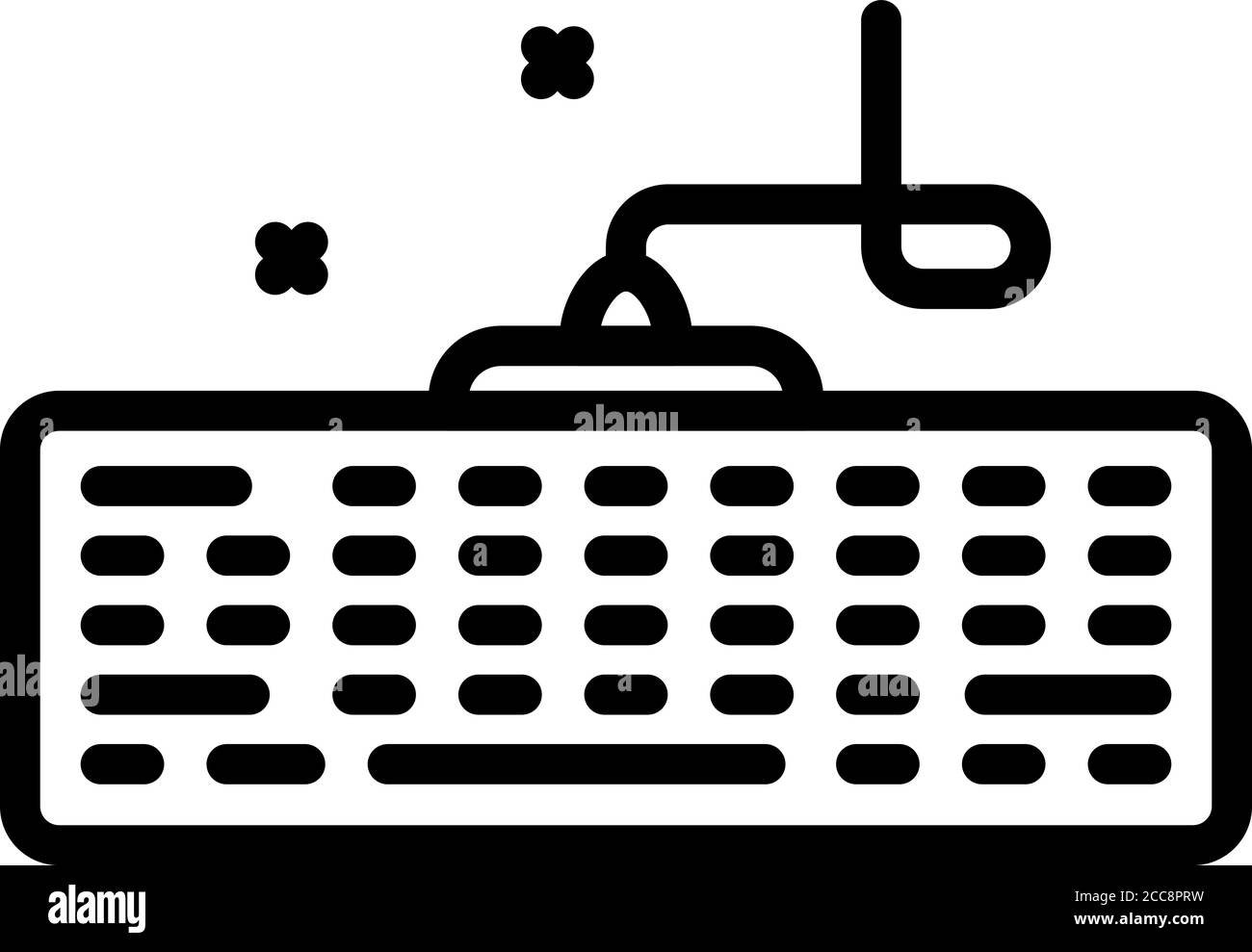 Keyboard icon, outline style Stock Vector Image & Art - Alamy