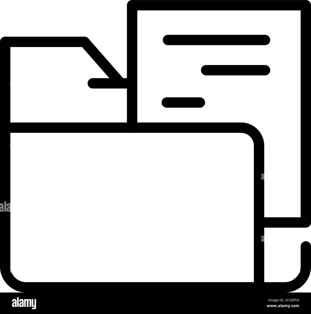 Paper folder icon, outline style Stock Vector Image & Art - Alamy