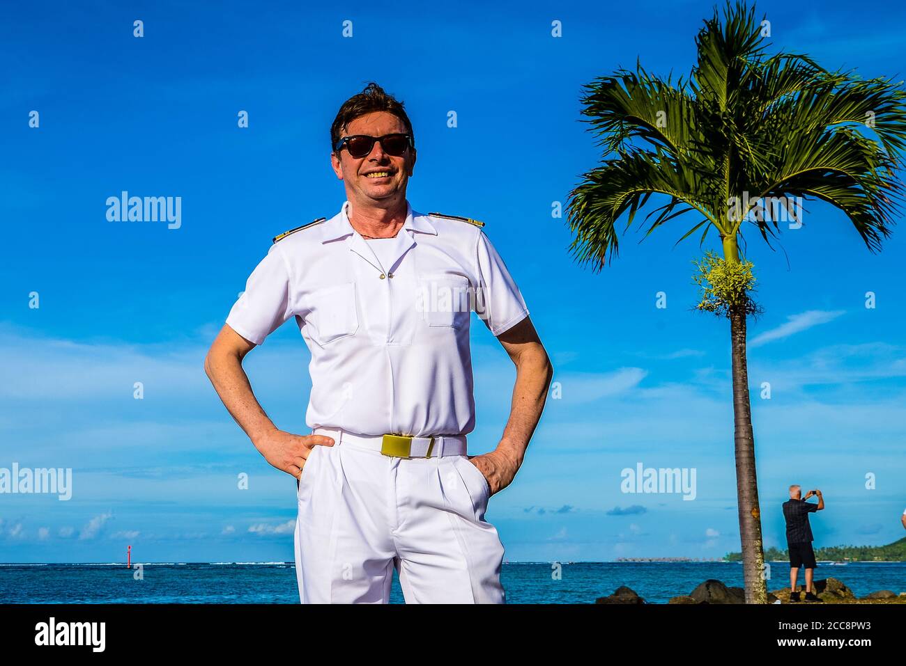 Moorea, French Polynesia: 09/03/2018: Portrait of the captain of the ...