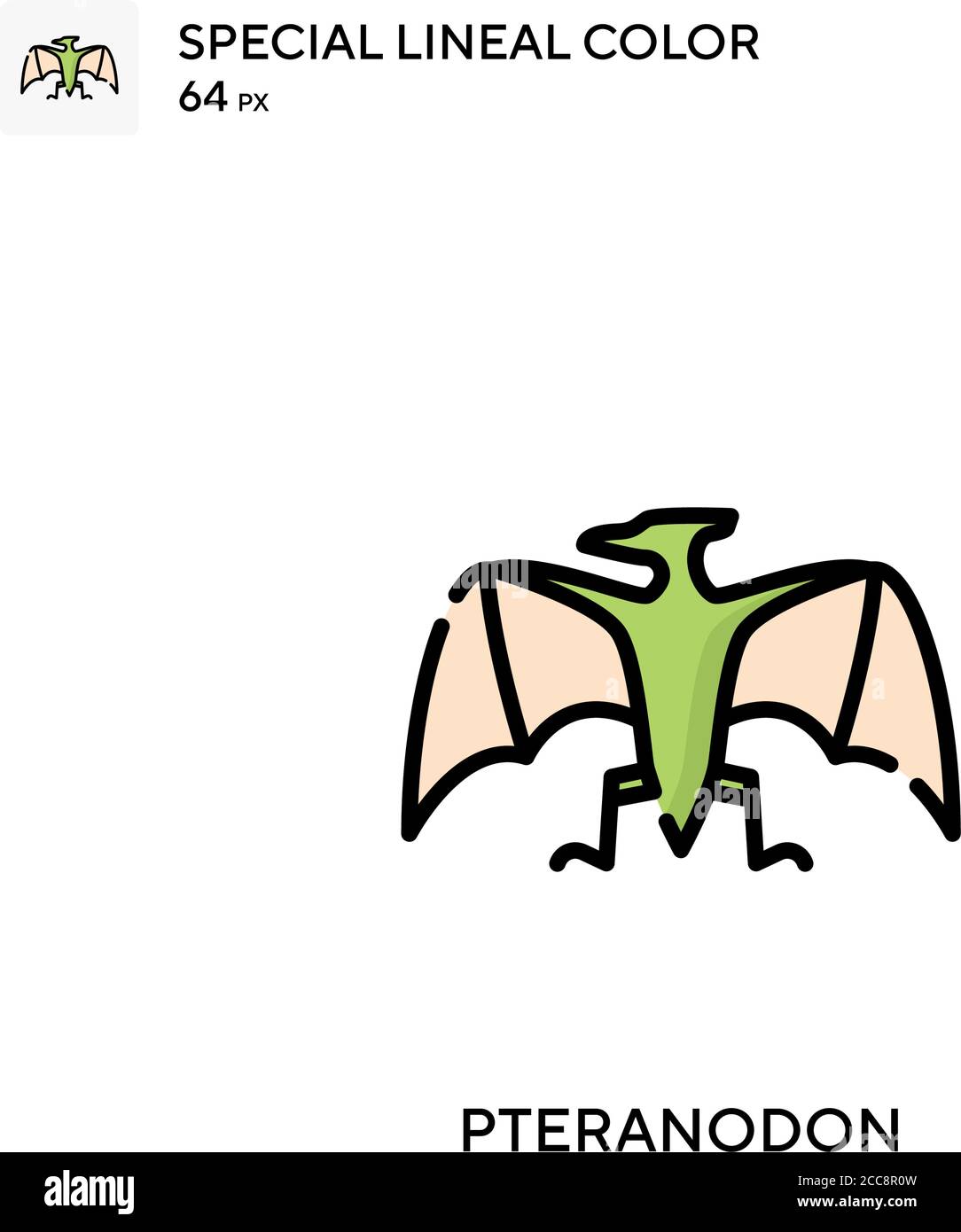 Pteranodon Special lineal color vector icon. Illustration symbol design ...