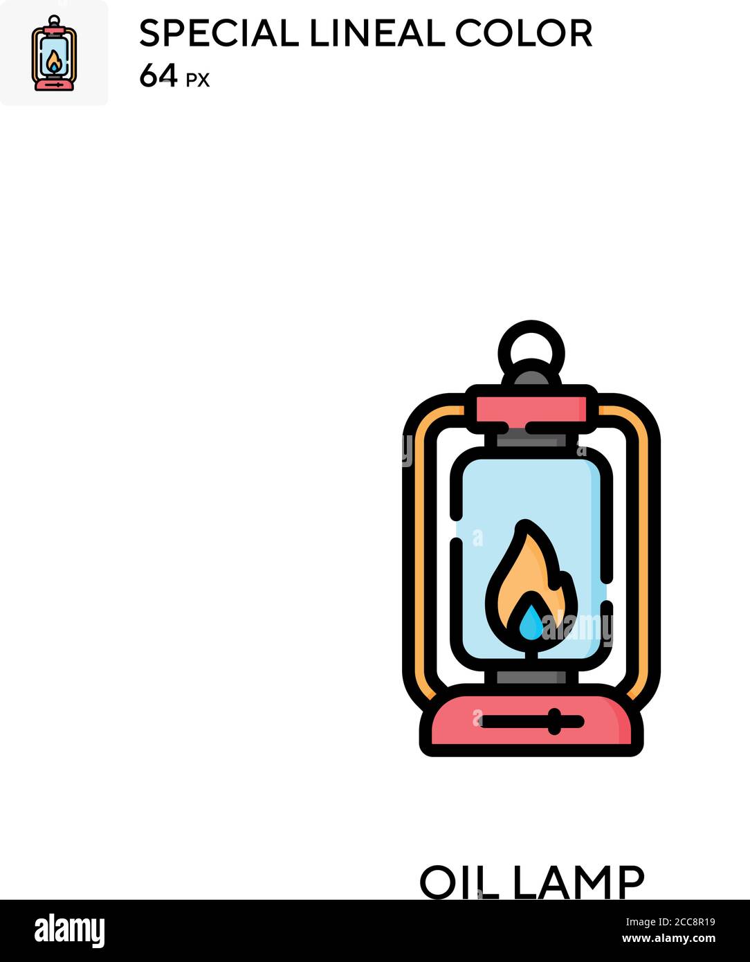 Oil lamp Special lineal color vector icon. Illustration symbol design ...