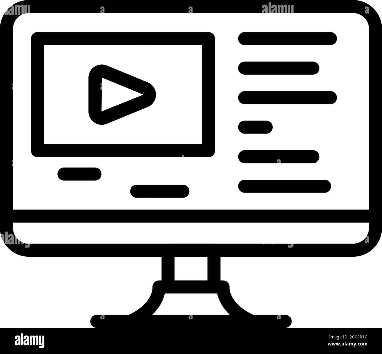 Monitor office icon, outline style Stock Vector Image & Art - Alamy