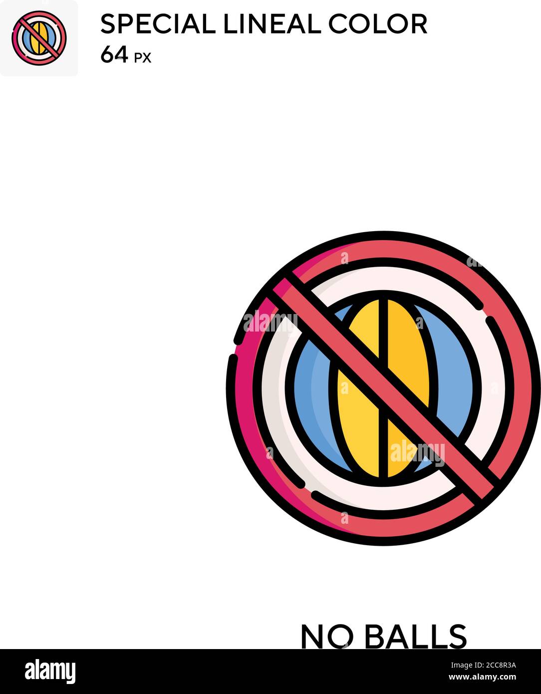 No balls Special lineal color vector icon. Illustration symbol design ...