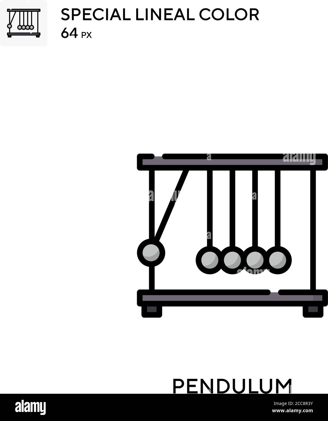 Pendulum Special lineal color vector icon. Illustration symbol design template for web mobile UI ...