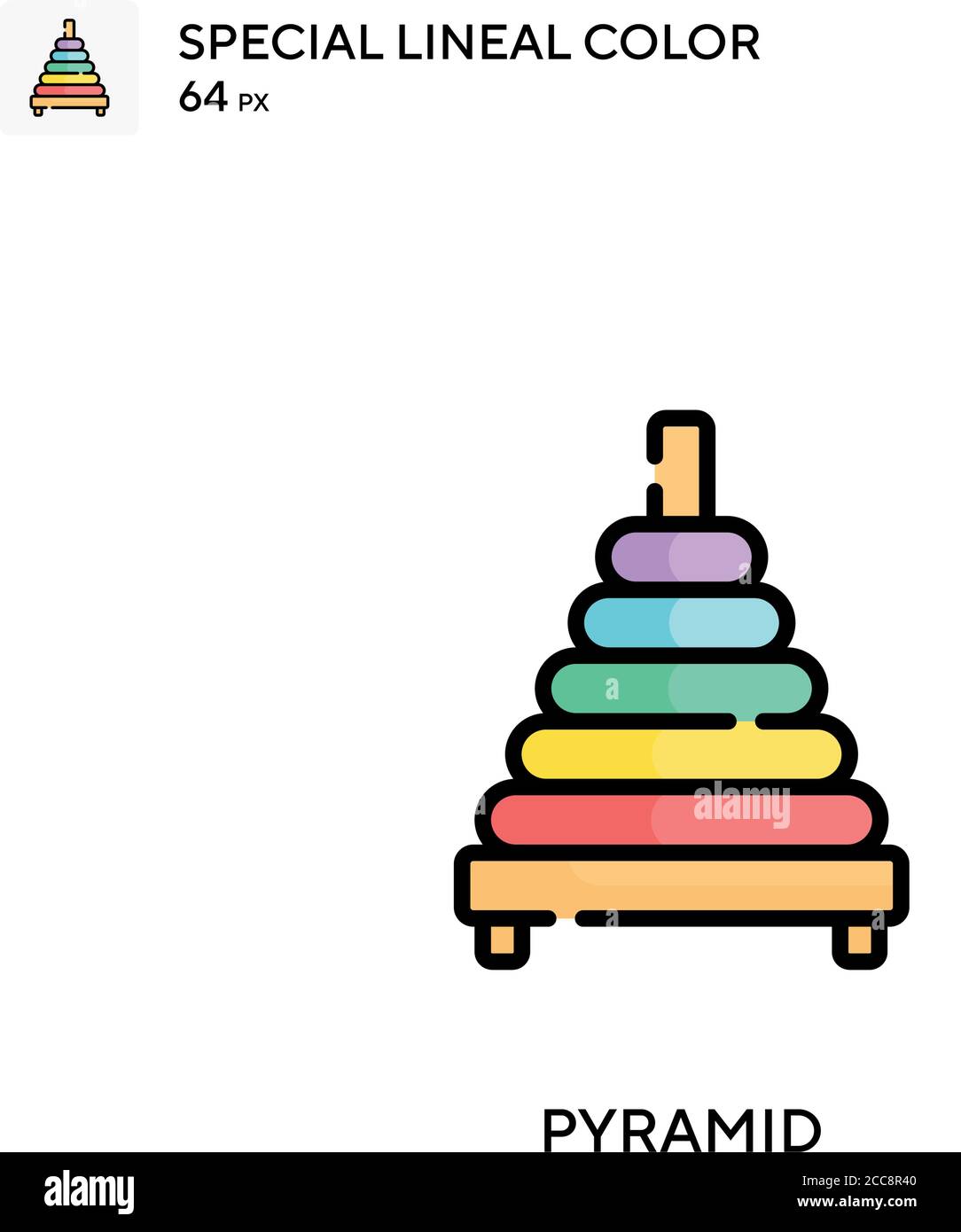 Pyramid Special lineal color vector icon. Illustration symbol design ...