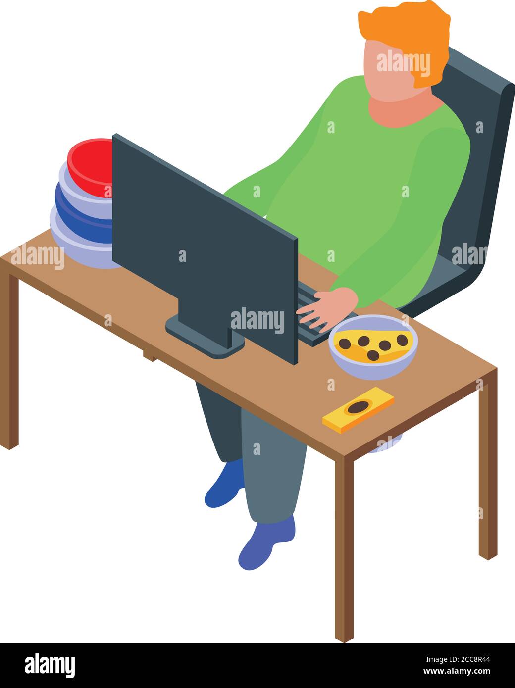 Gluttony home work icon, isometric style Stock Vector Image & Art - Alamy