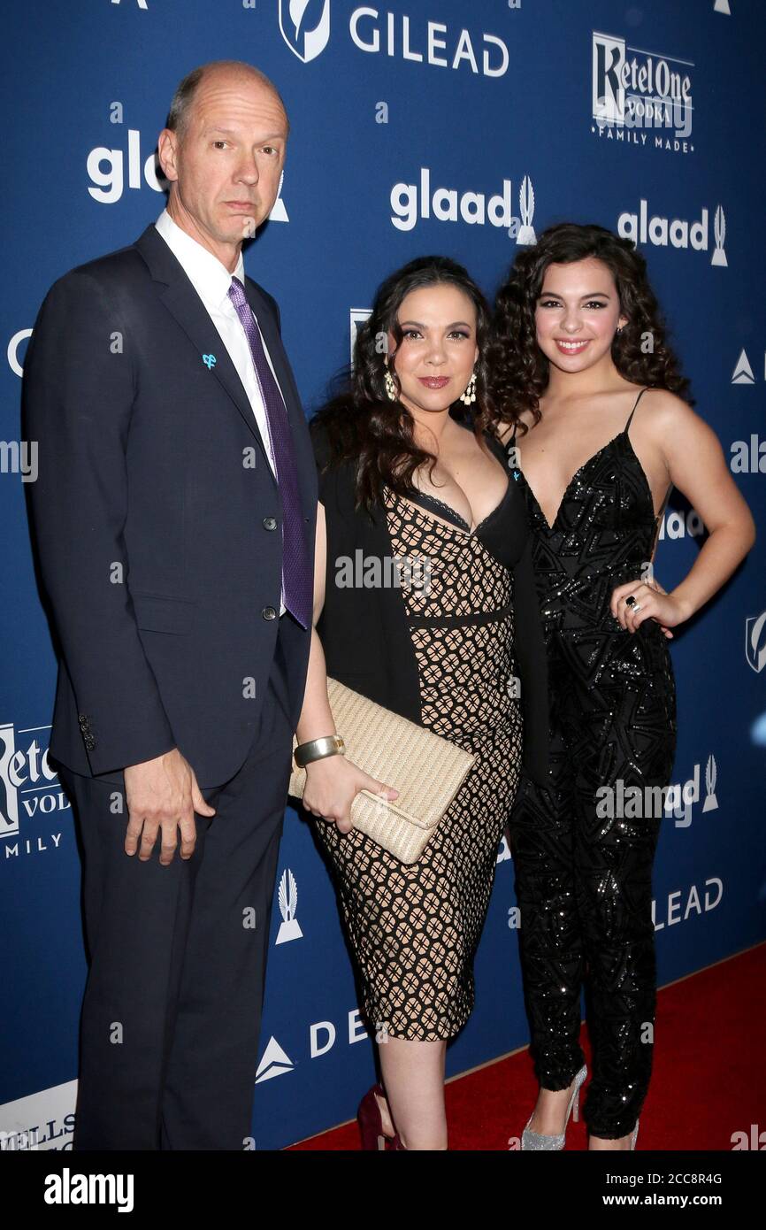 LOS ANGELES - APR 12: Mike Royce, Gloria Calderon Kellett, Isabella ...
